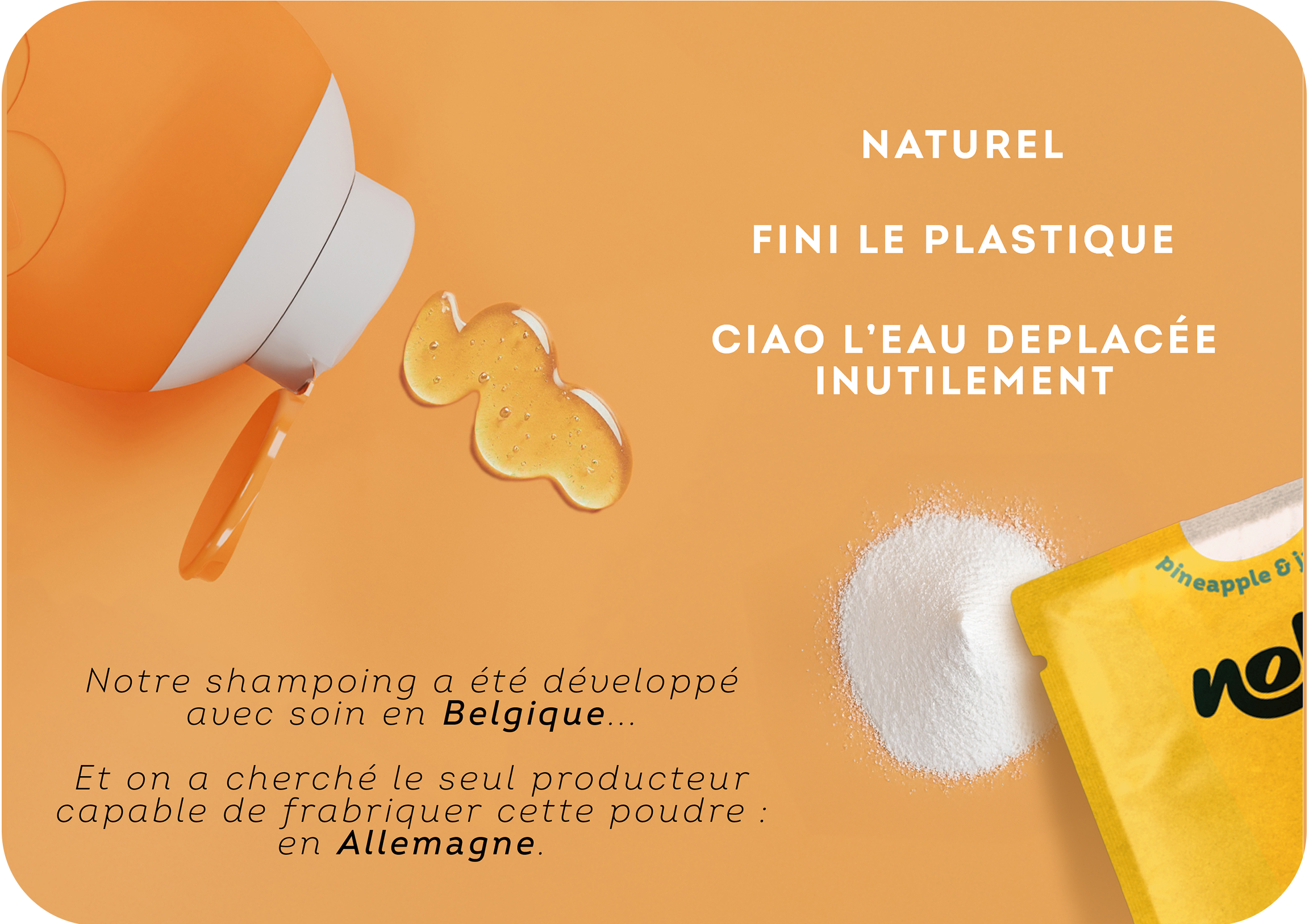 Nolla · Le shampoing naturel, en poudre à diluer 🌱 - Ulule