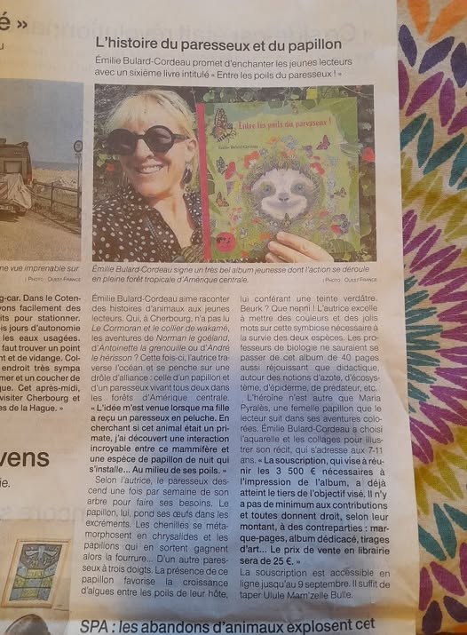 Entre les poils du paresseux ! Un album Mam'zelle Bulle - Ulule