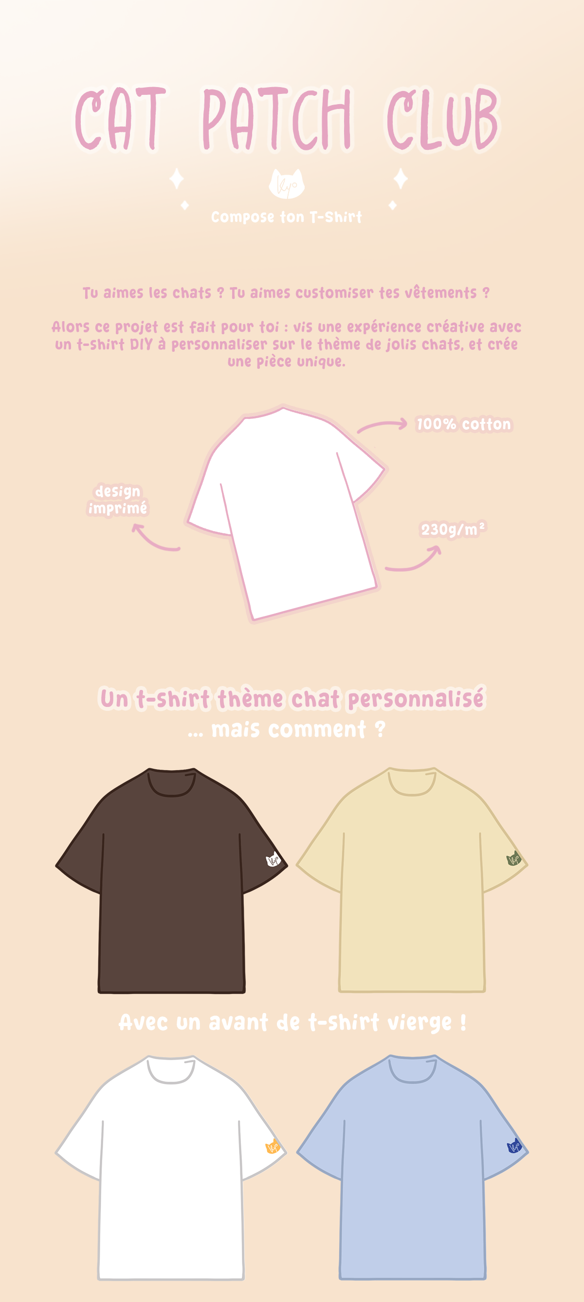 Cat Patch Club - Compose ton T-Shirt - Ulule