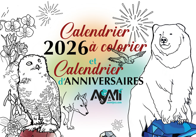 Calendrier 2026 à colorier : dessins "totem" - Ulule
