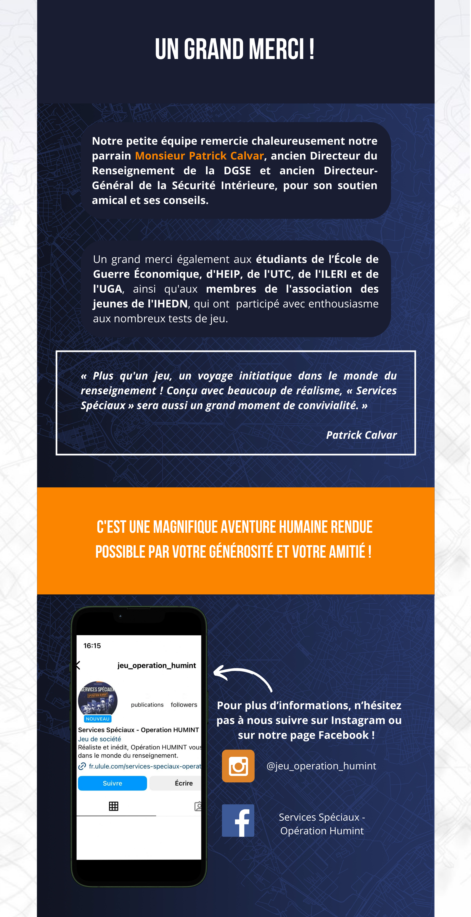 Services Spéciaux - Opération HUMINT - Ulule