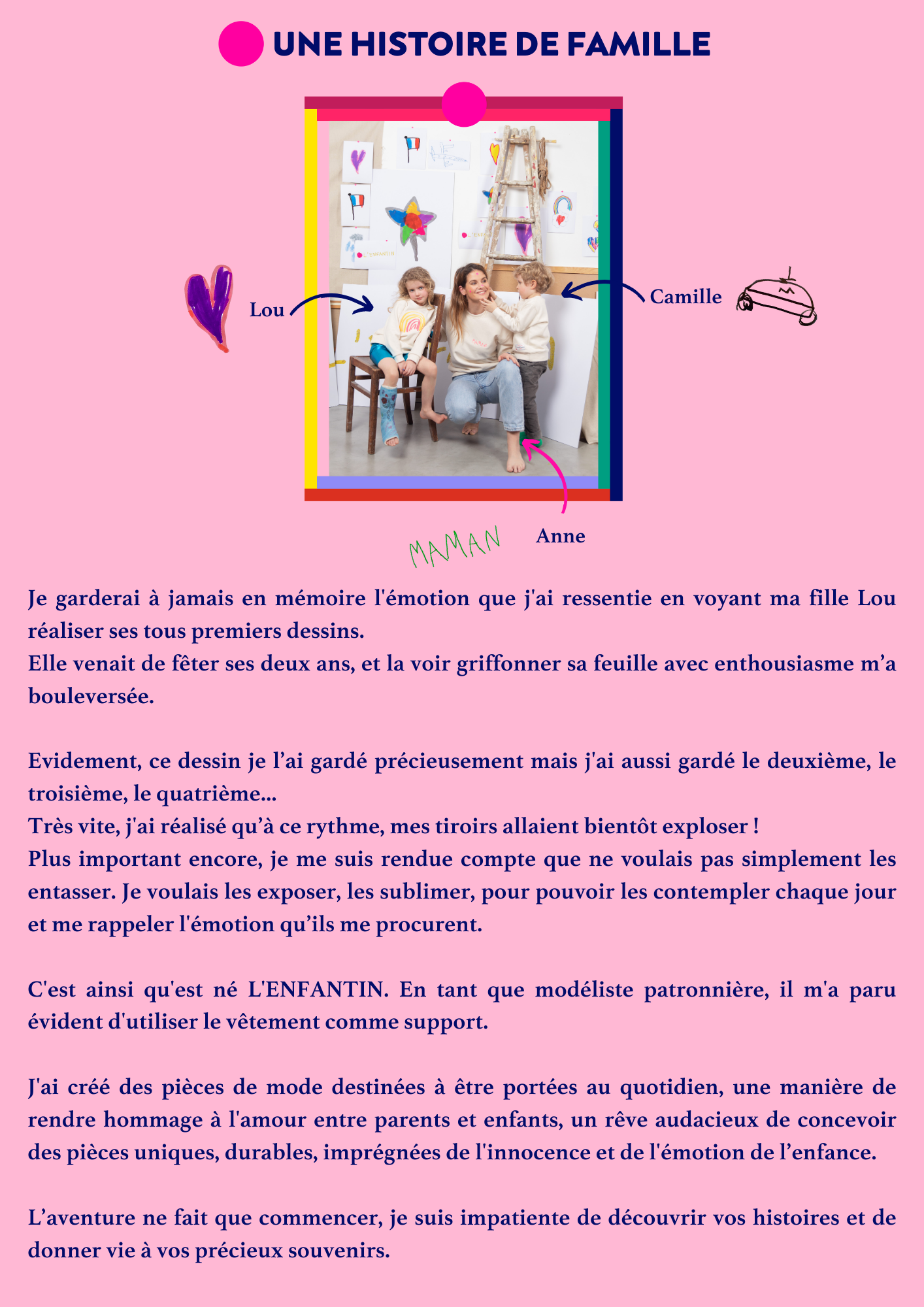 L'ENFANTIN - UNE HISTOIRE A BRODER