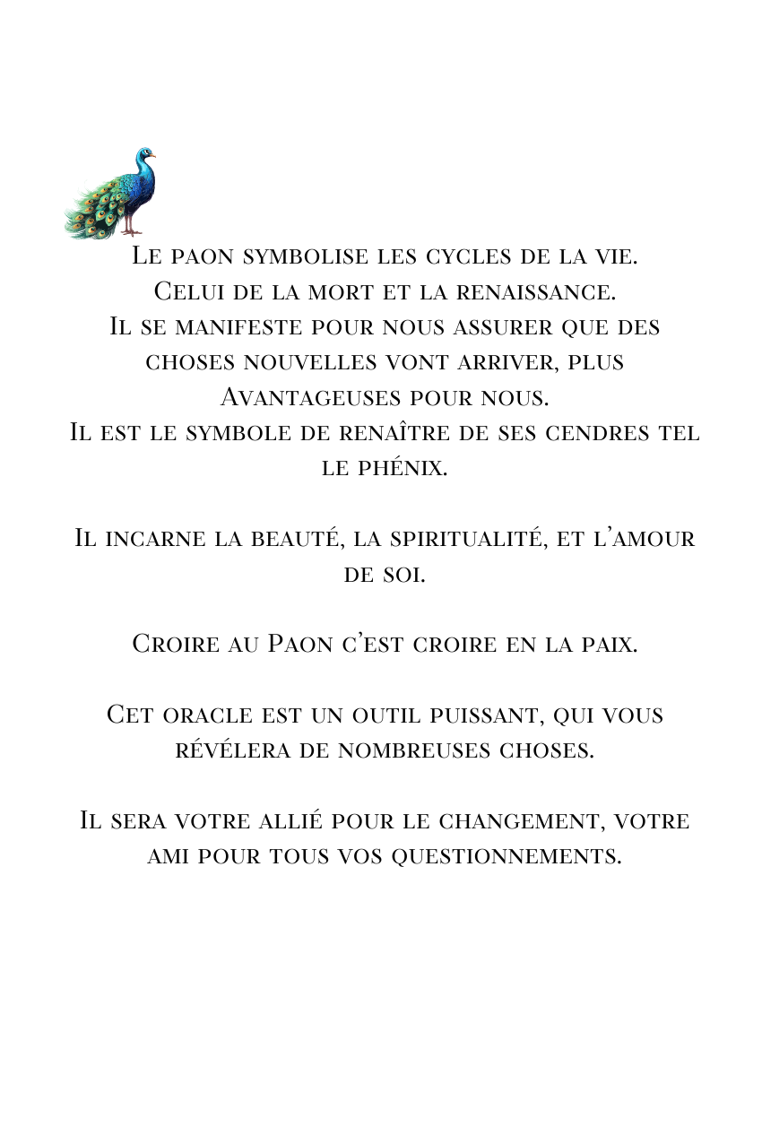 L’oracle de Paon
