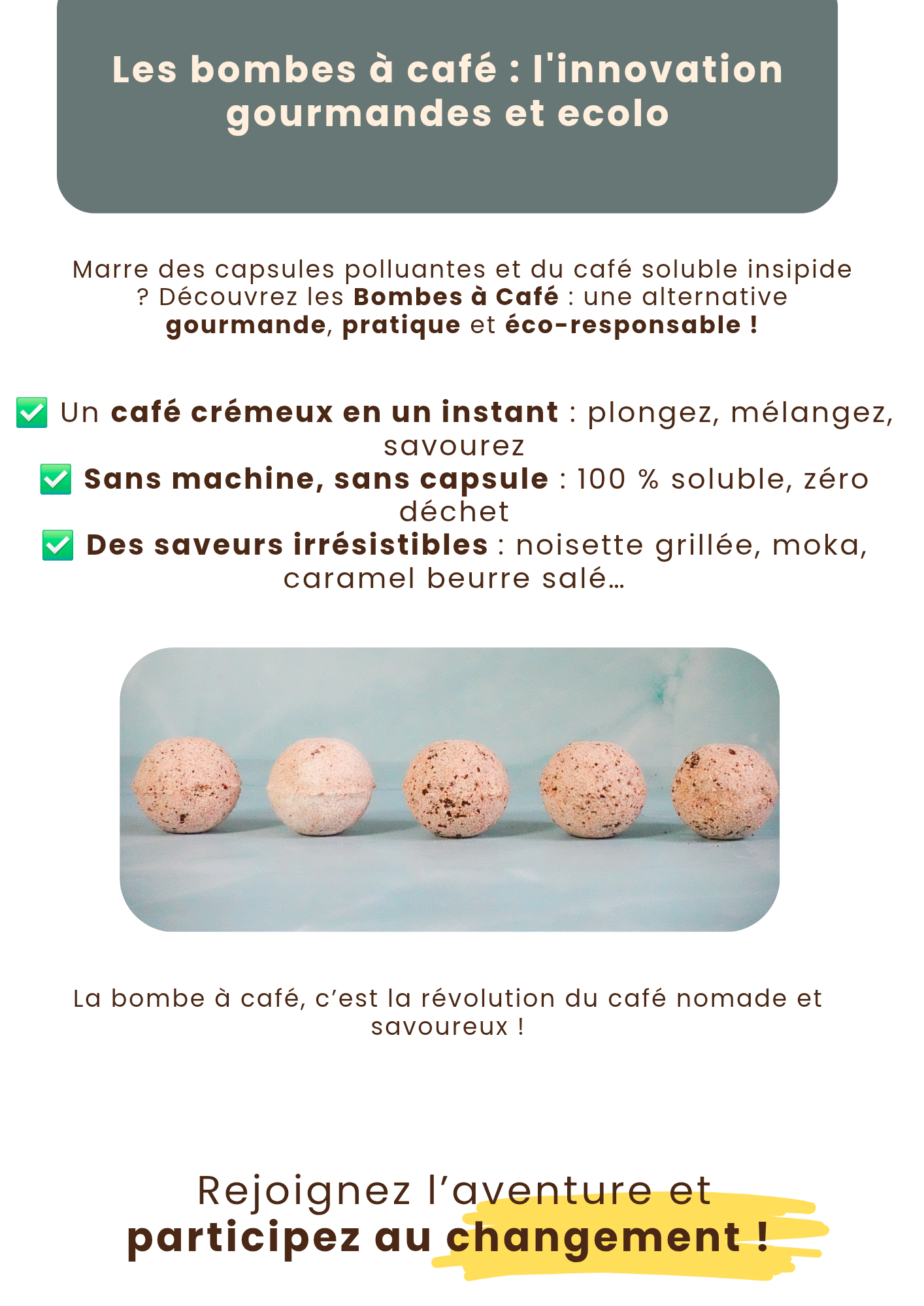 Les bombes café au lait : l’innovation gourmande et écolo