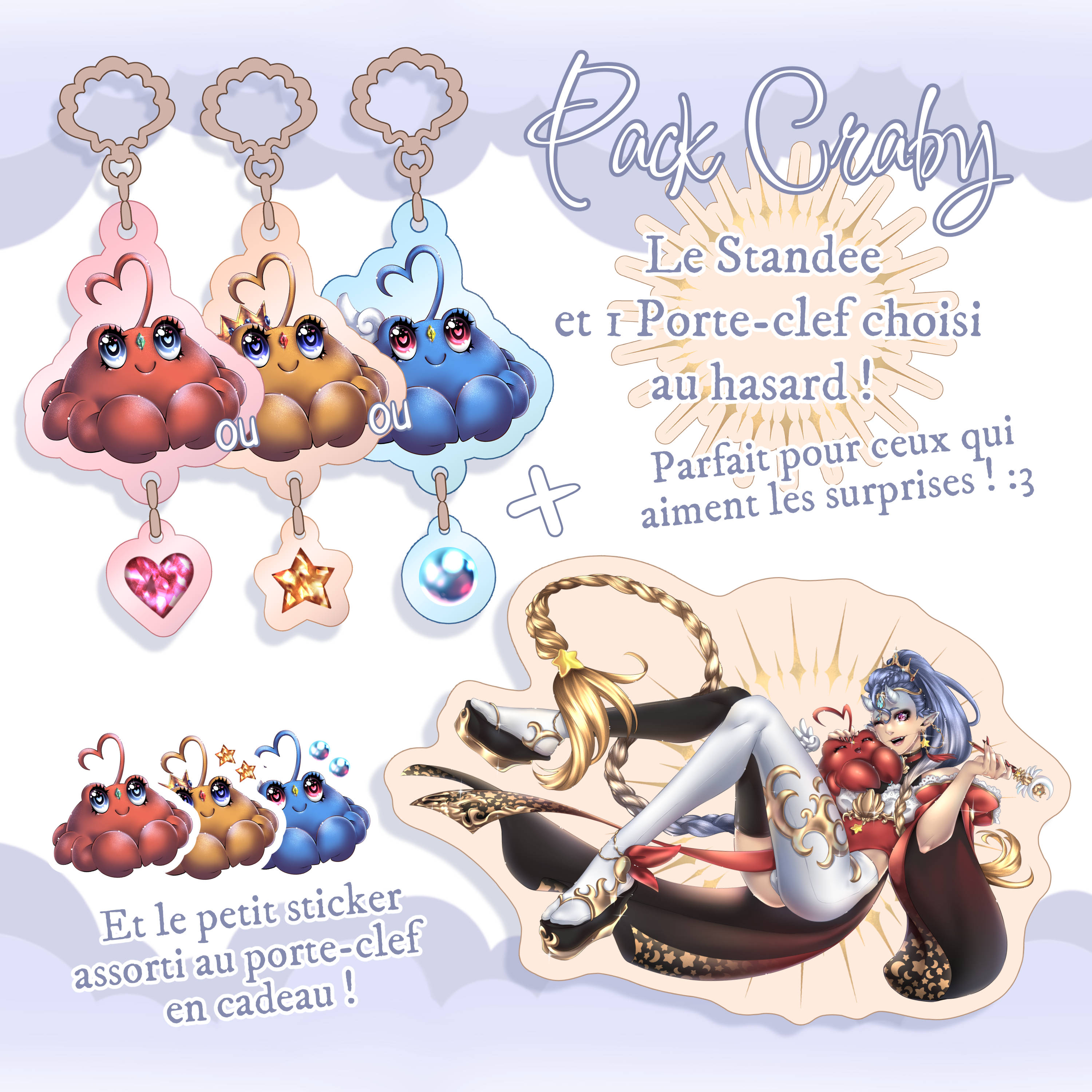 Porte-clefs Crabies & Standee Craby Queen