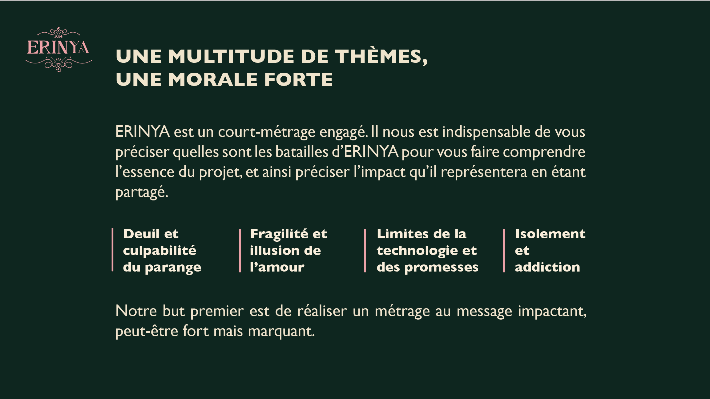 ERINYA, le court-métrage