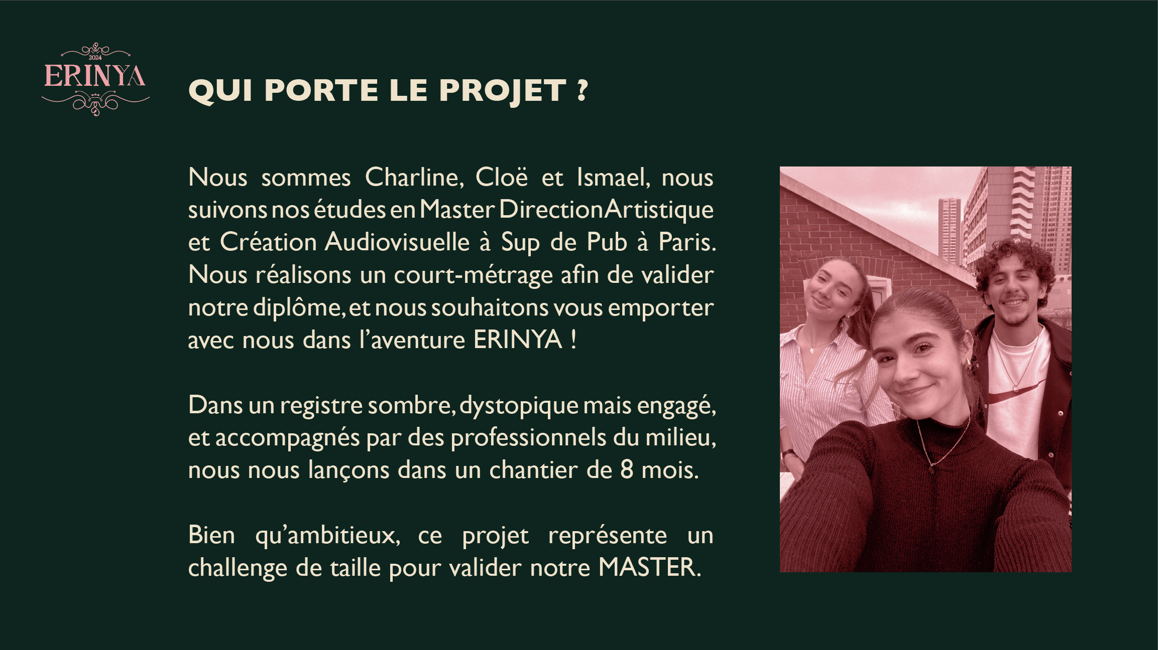 ERINYA, le court-métrage