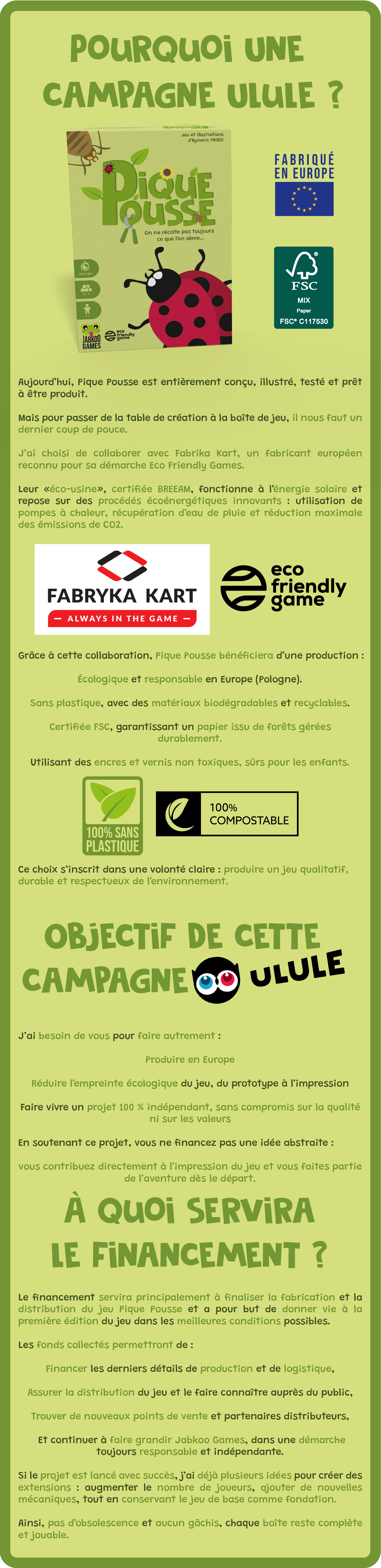 Pique Pousse, Objectif 175% !!! - Ulule