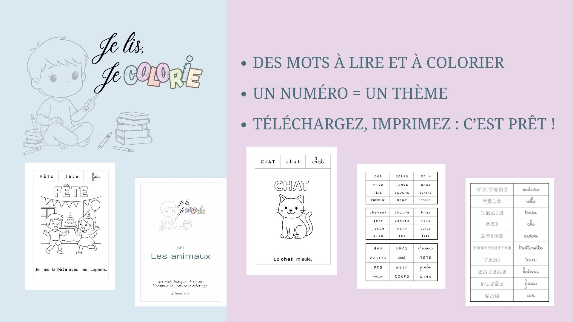 "Je lis, je colorie", lecture et coloriage prêts à imprimer - Ulule