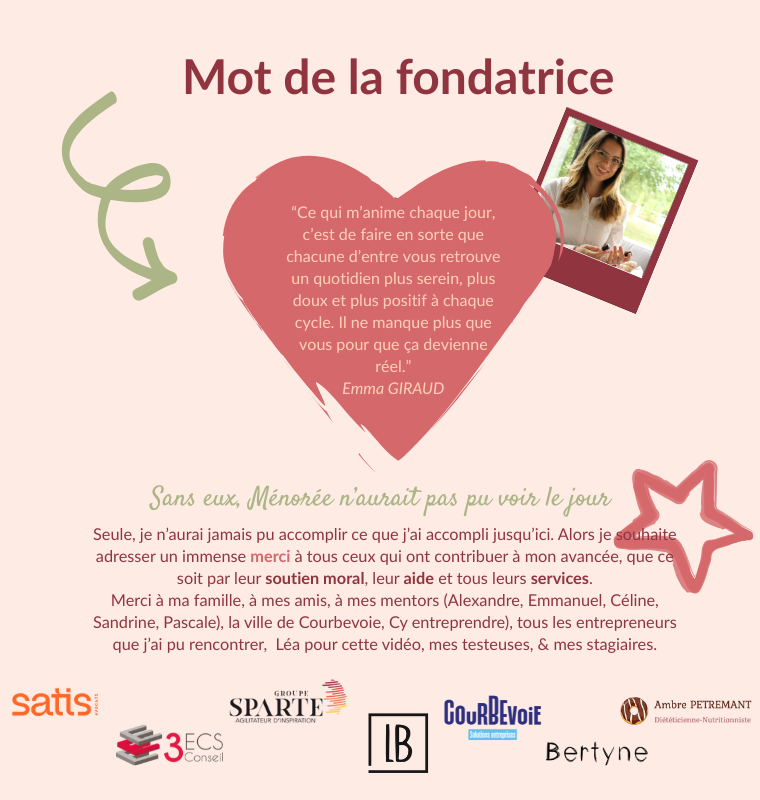 MENOREE - TON ALLIÉ DU CYCLE MENSTRUEL
