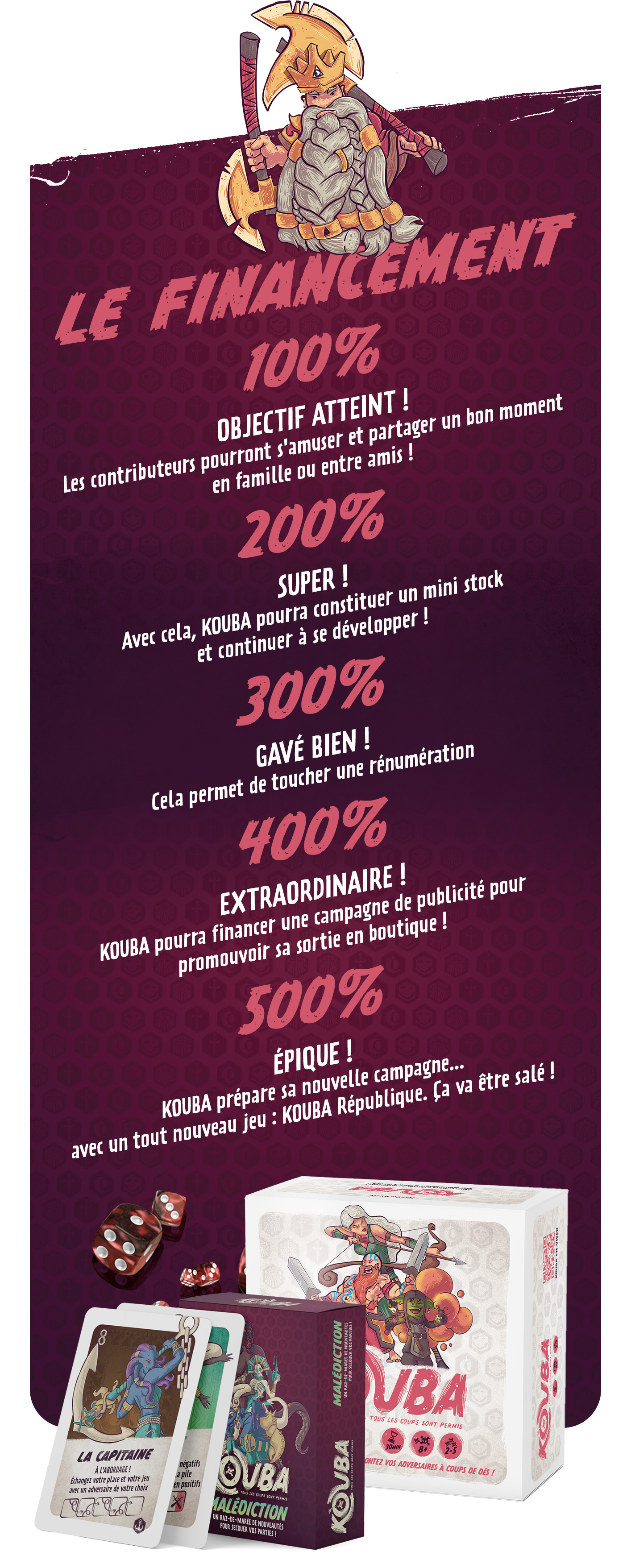 KOUBA MALÉDICTION ! le jeu de cartes et de dés épique