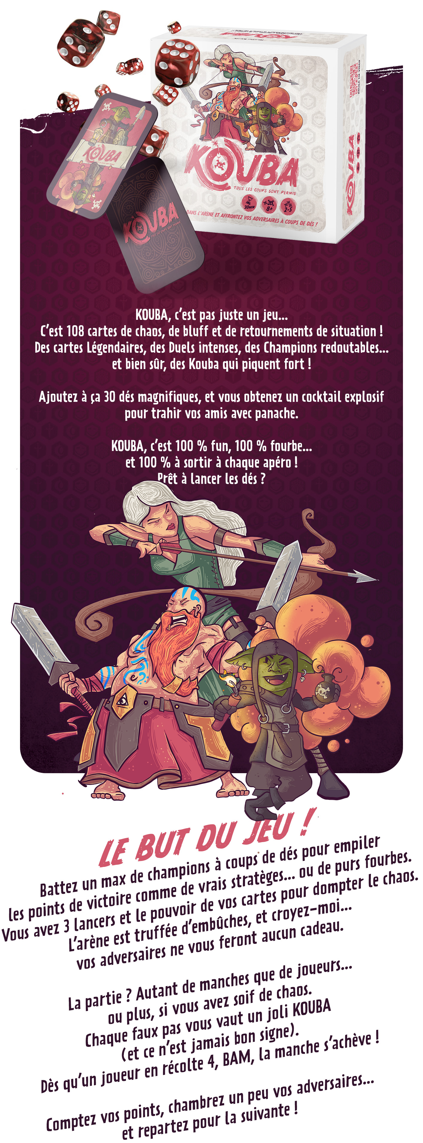 KOUBA MALÉDICTION ! le jeu de cartes et de dés épique
