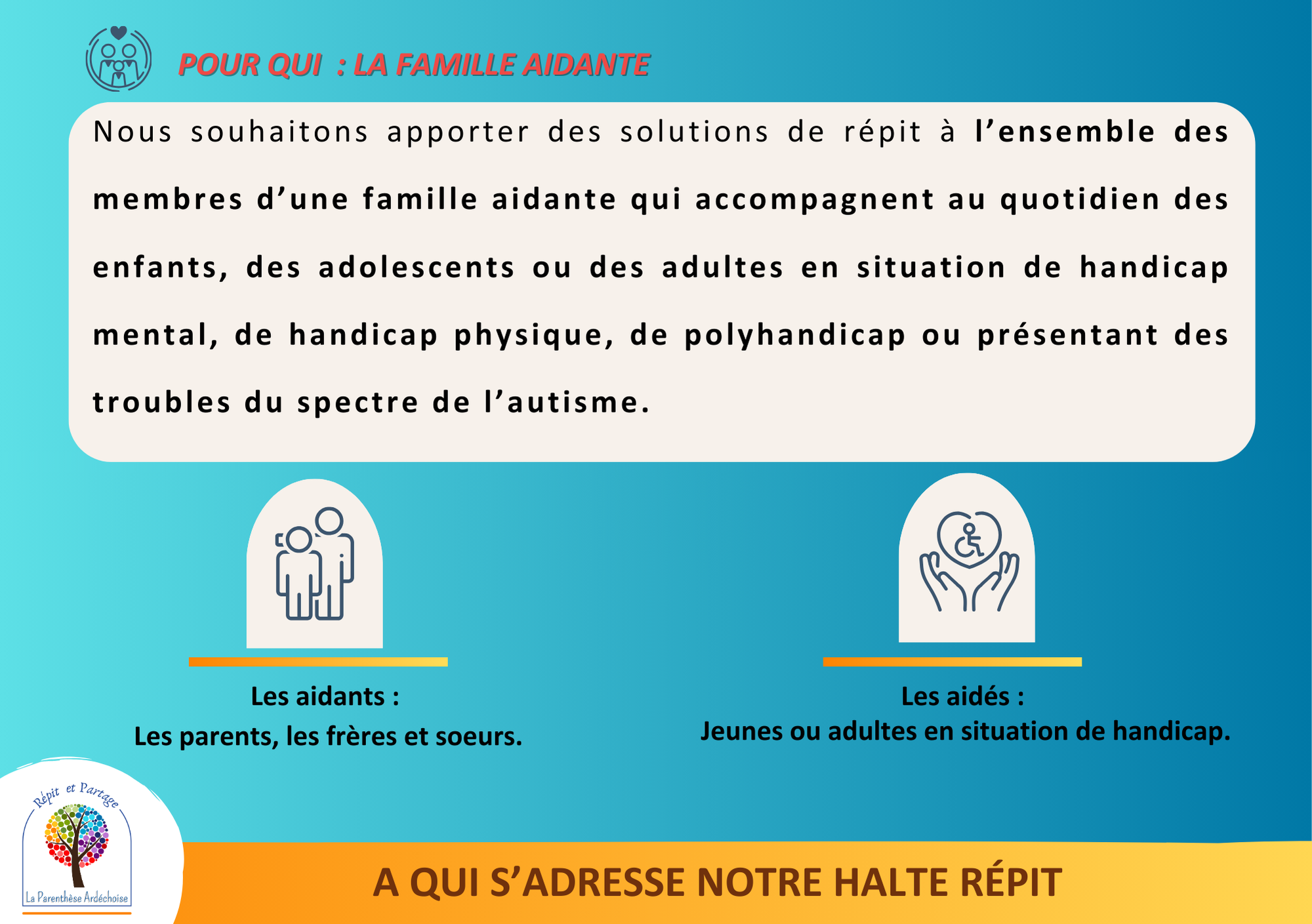 Du répit pour les aidants : Une Halte Répit en Nord Ardèche - Ulule