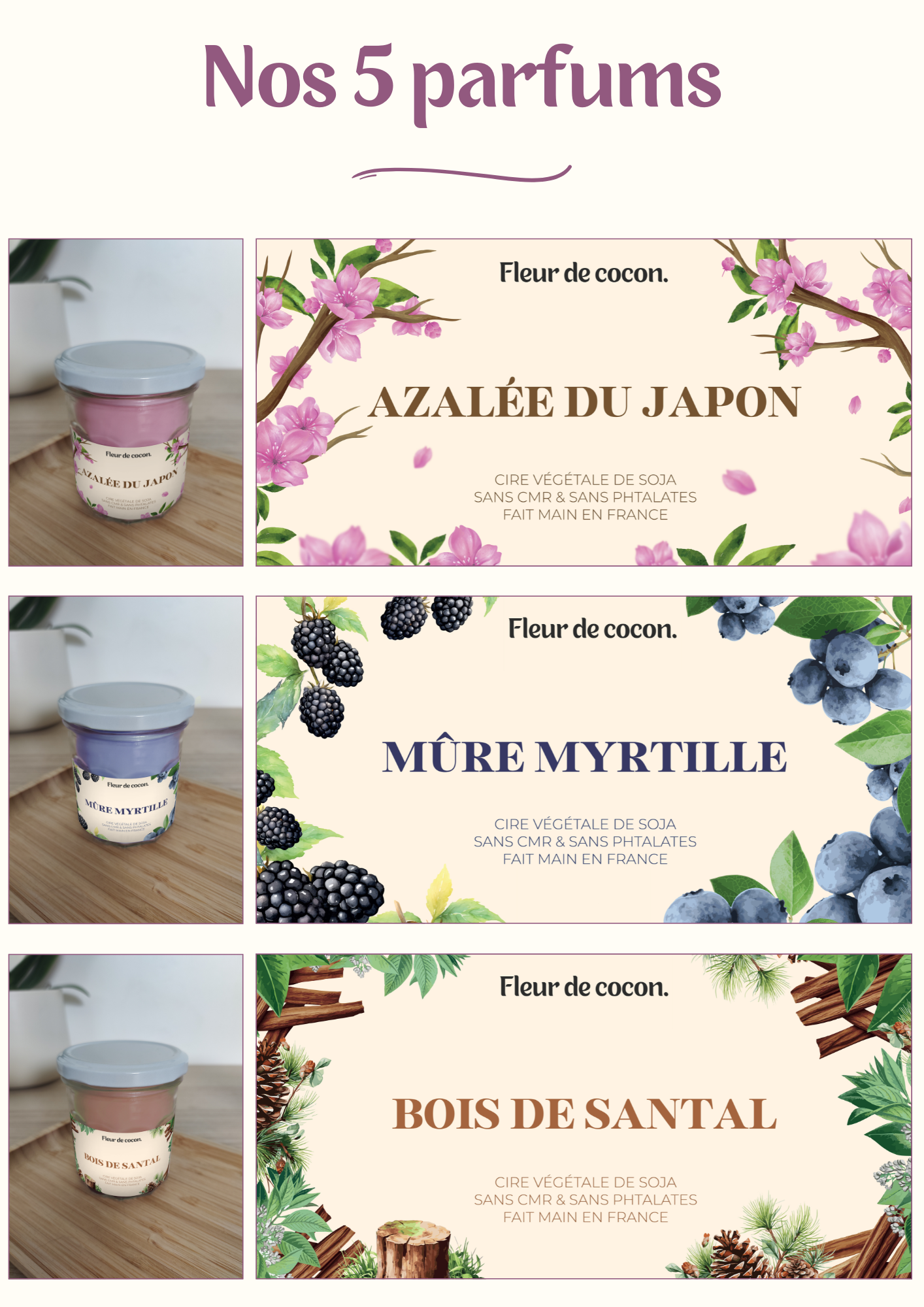 Fleur de Cocon - Bougies artisanales et écologiques