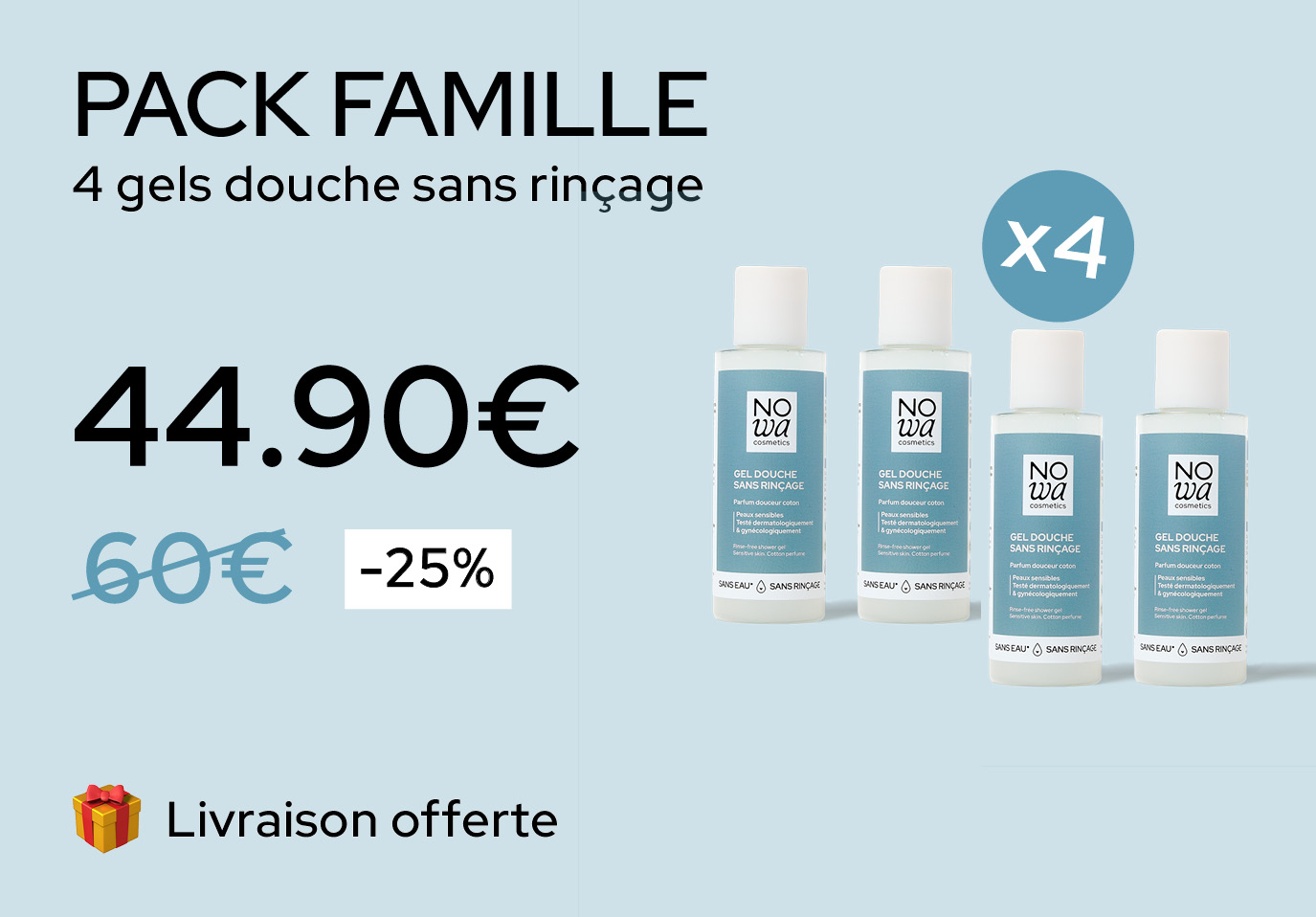 NOWA NO WATER, la douche sans eau