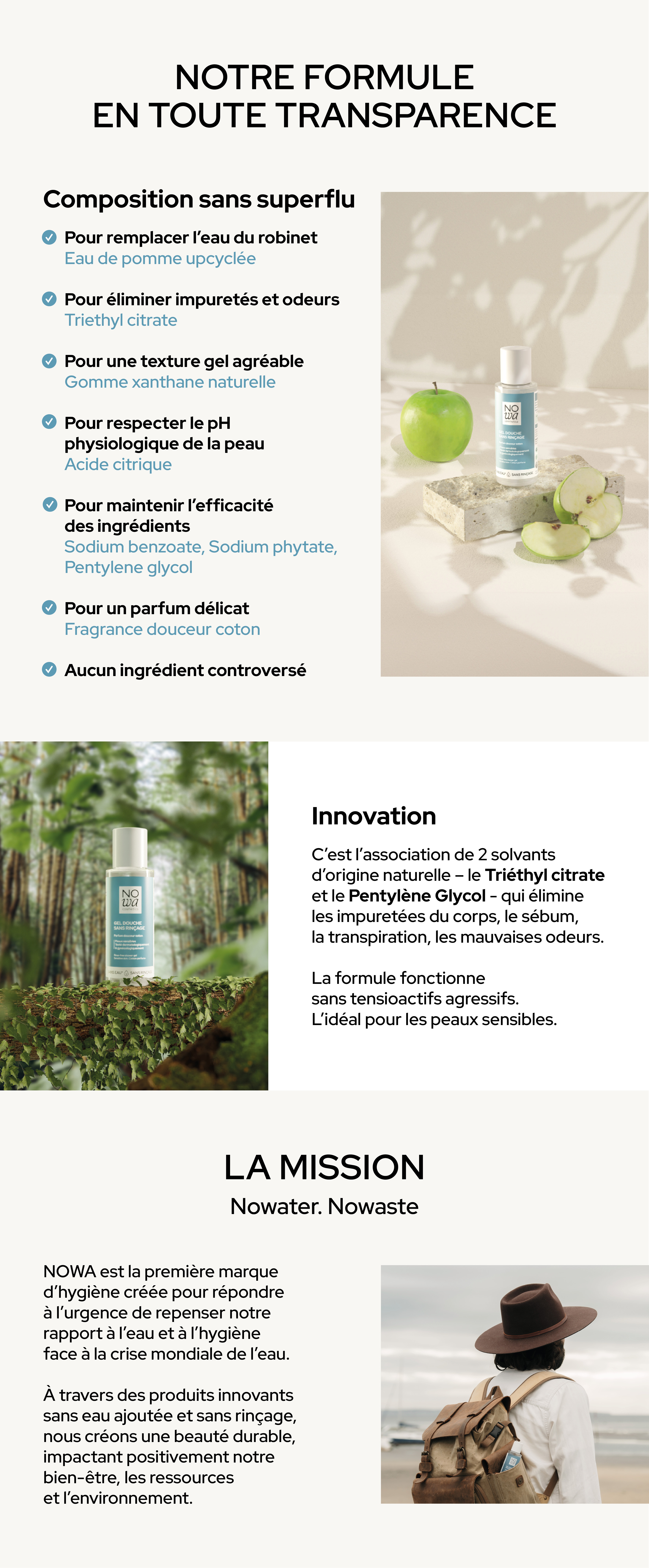 NOWA NO WATER, la douche sans eau