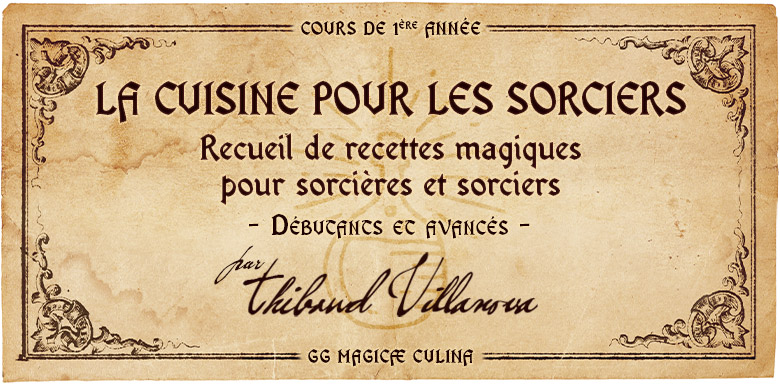 LA CUISINE POUR LES SORCIERS LES RECETTES NON-OFFICIELLES HP - Ulule