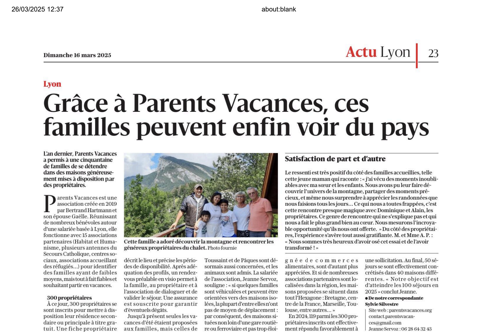 100 familles en vacances ? Oui, grâce à vous ! - Ulule