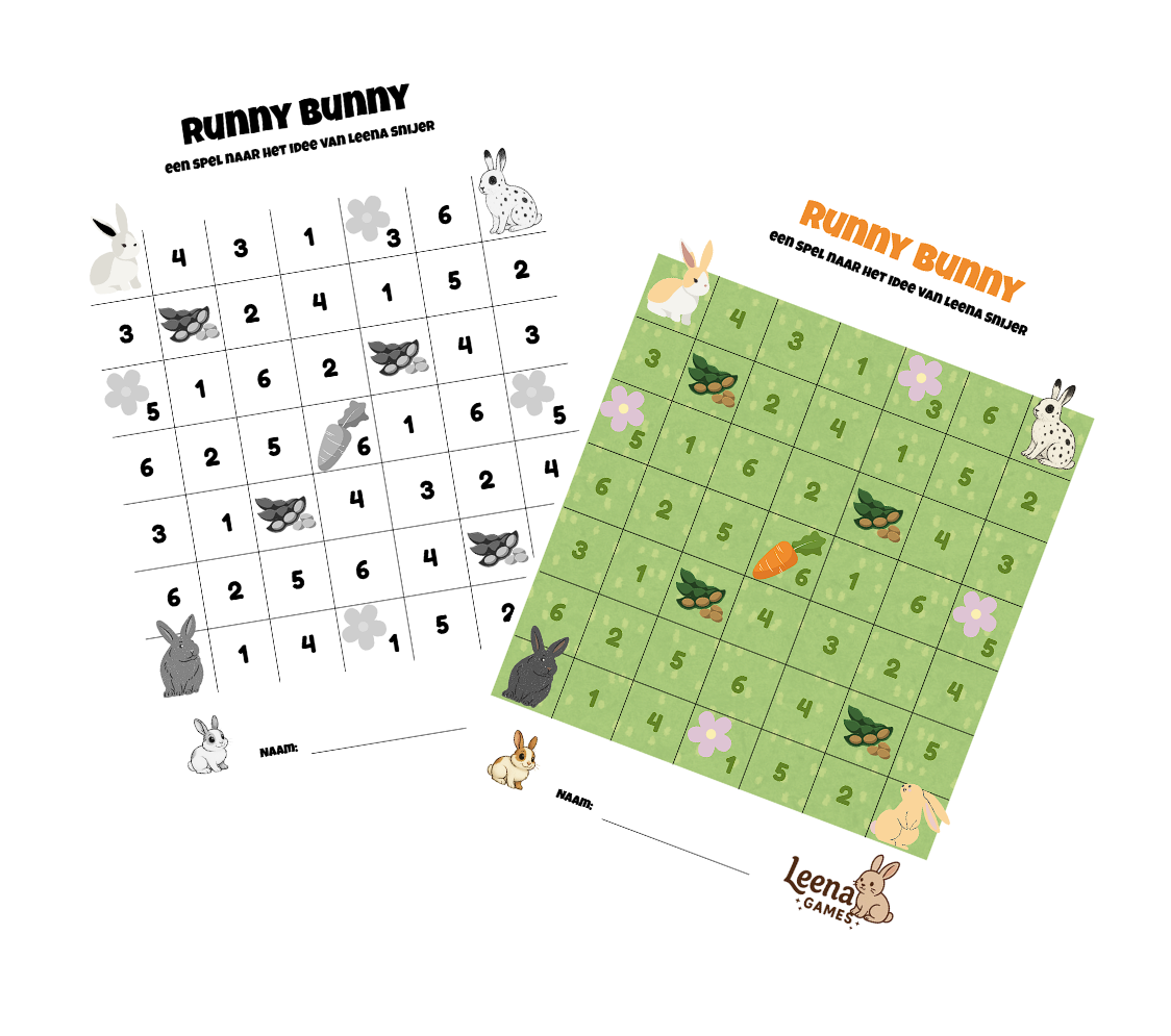 Runny Bunny - een vrolijk roll & write spel met konijnen - Ulule