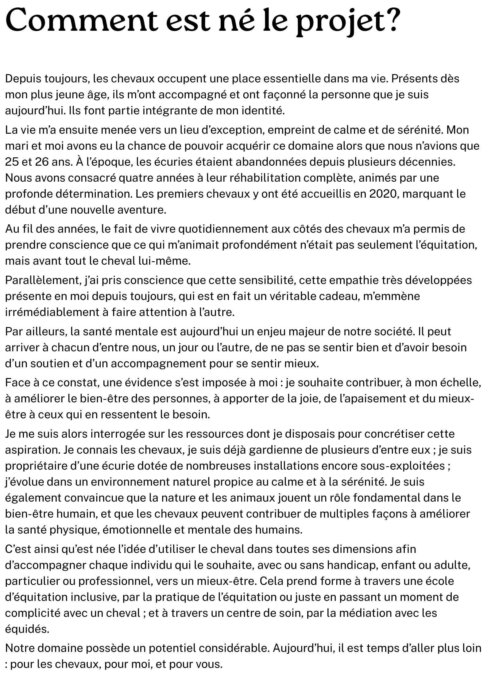 Ecole d'équitation inclusive et centre de soin médiatisé - Ulule