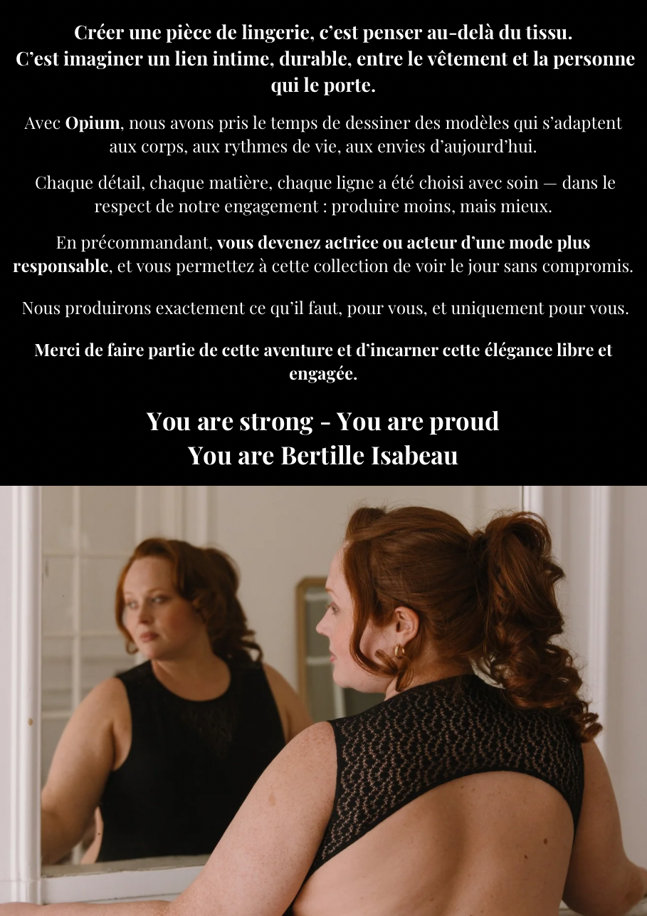 Nouvelle collection de lingerie parisienne Bertille Isabeau